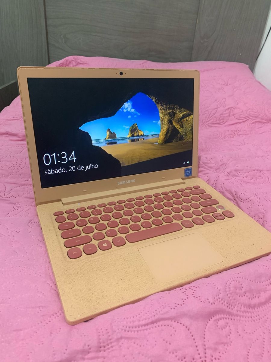 Notebook Samsung Rosa + Carregador Original | Computador Notebook ...