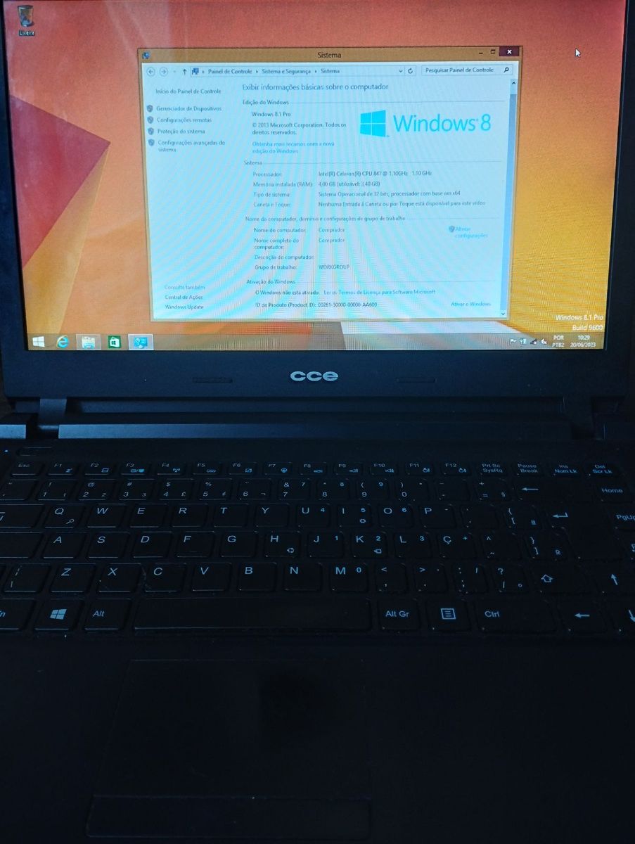 Notebook Win Cce ( Ideal para Tirar Peças) O Notebook "funciona", Mas ...