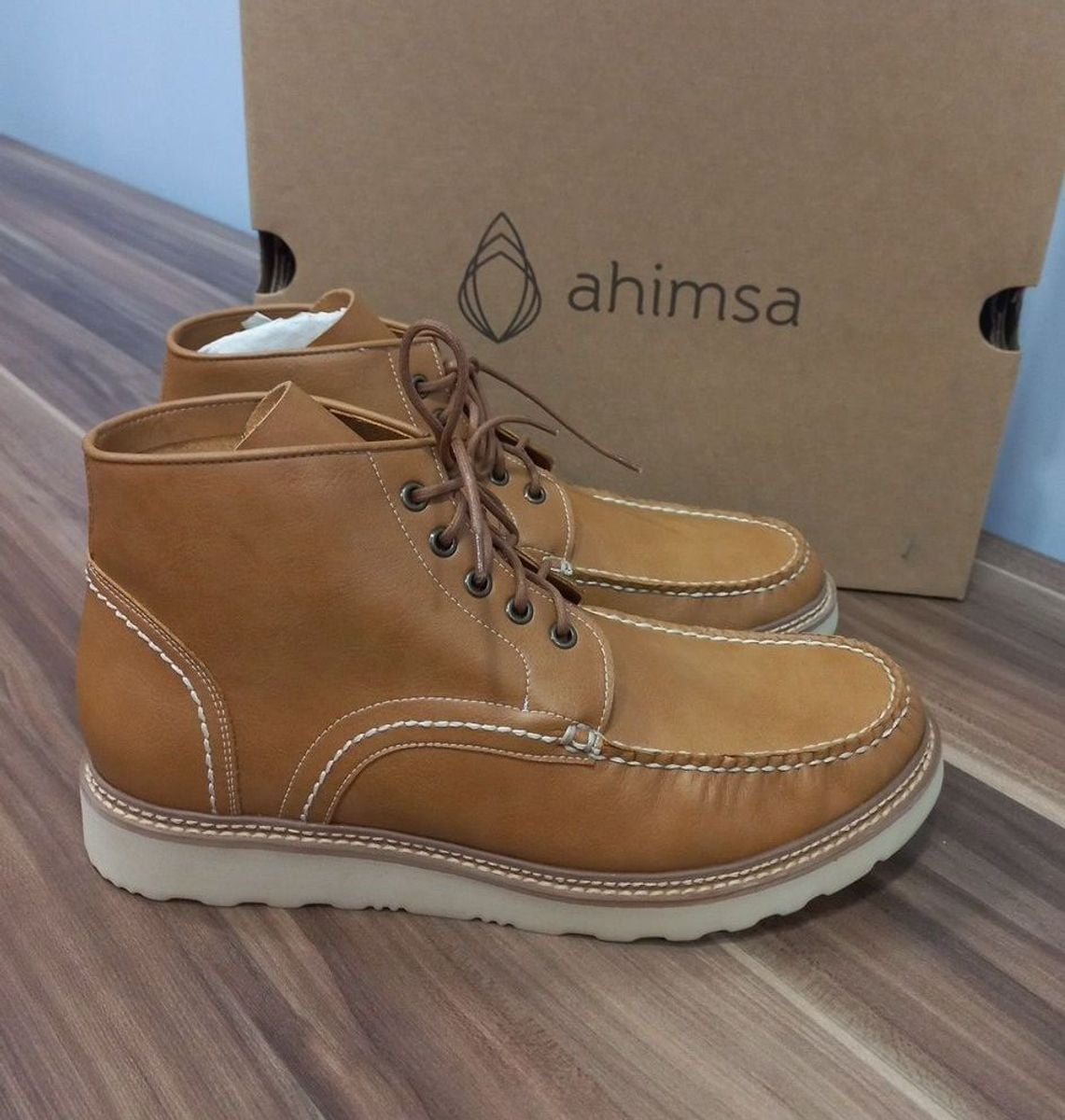 Nova - Bota Chris Martin Marrom Caramelo Casual Ahimsa em Couro Veg ...