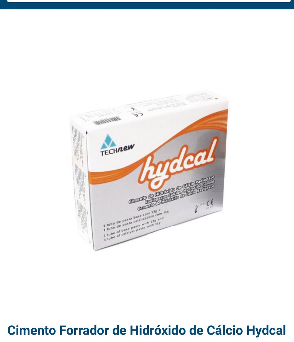 Novo - Cimento de Hidróxido de Cálcio | Cacareco Hydcal Technew Nunca ...
