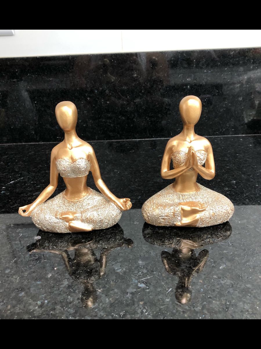 Novo Conjunto De Enfeites Yoga Meditação E Agradecimento Para Decoração