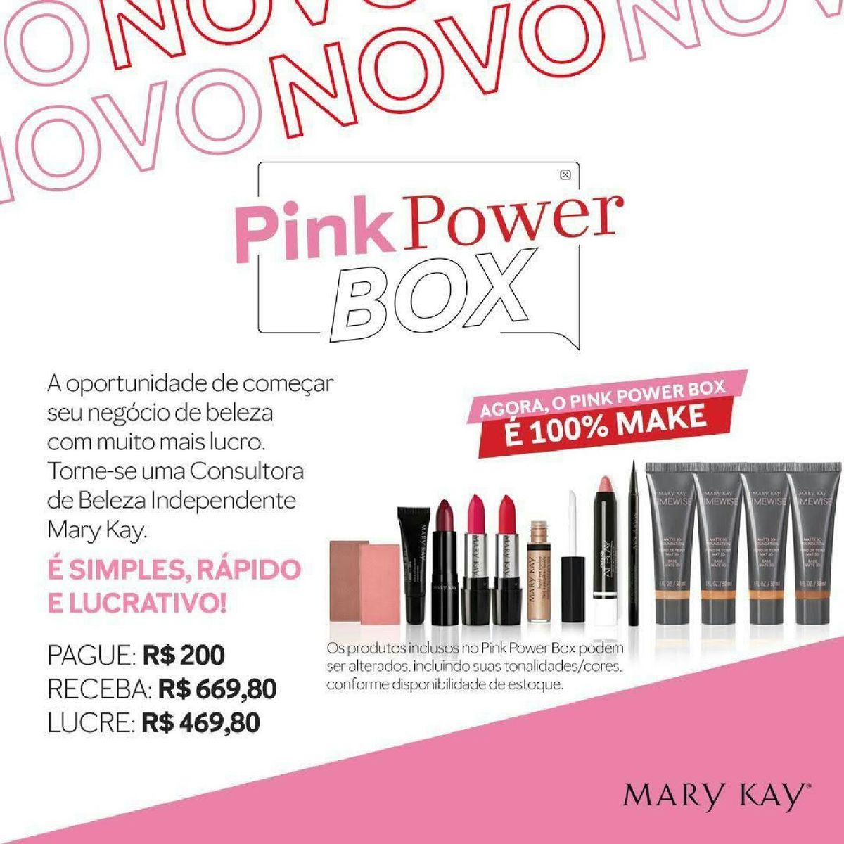 Novo Kit Pink Power Box | Maquiagem Feminina Mary Kay Nunca Usado ...