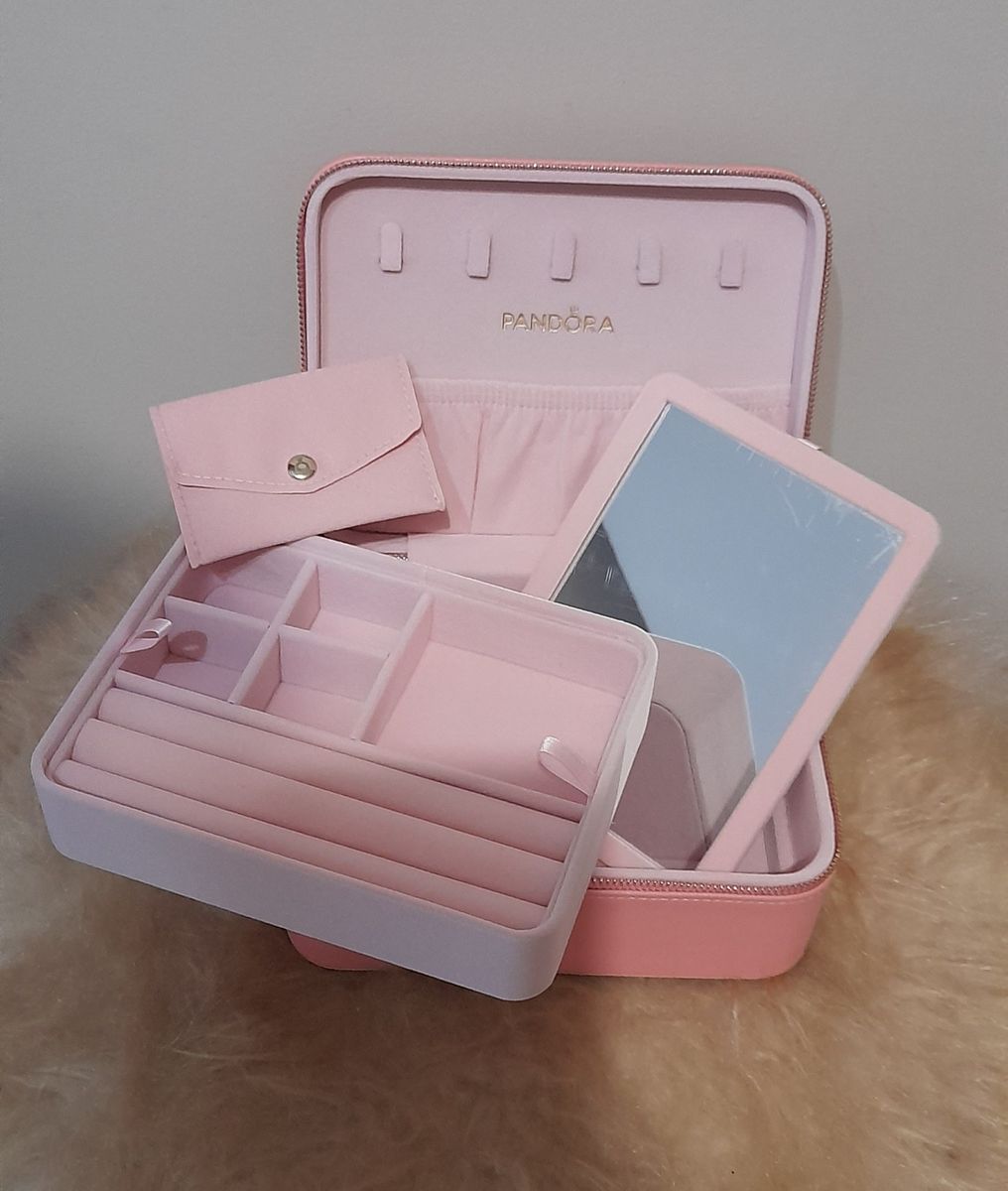 Novo - Porta-joias Pandora Rosa | Jóia Feminina Pandora Nunca Usado ...