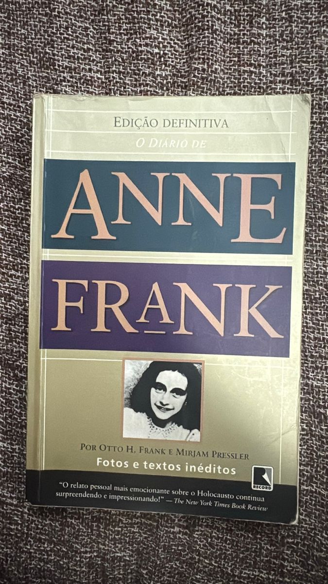 O Diário de Anne Frank | Livro Record Usado 129654942 | enjoei