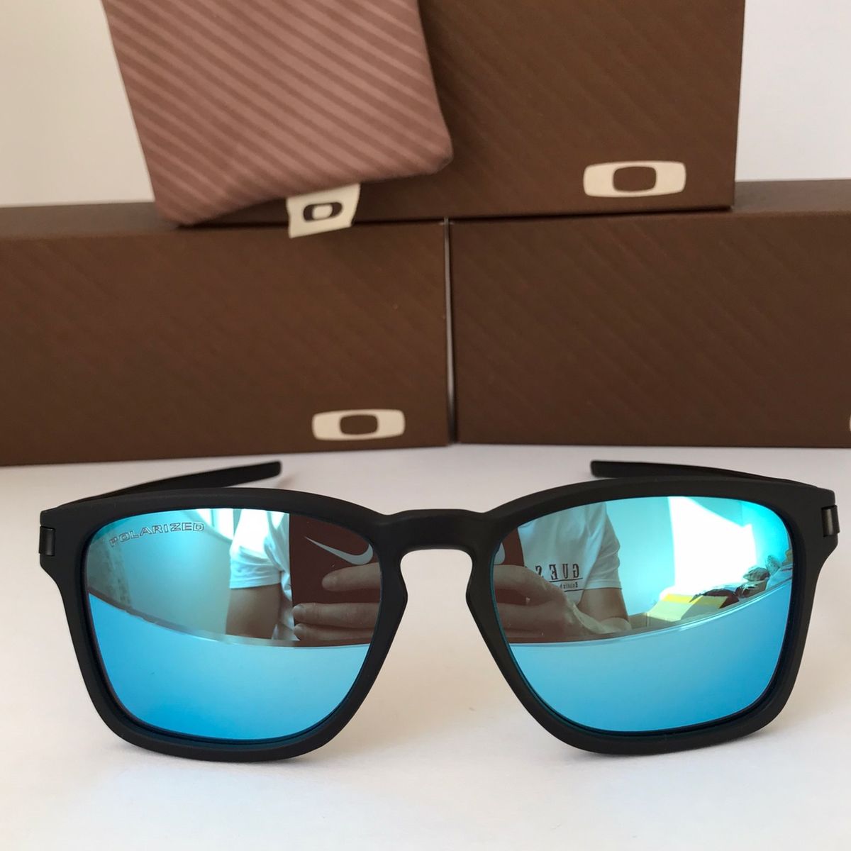 Oakley Latch Azul Lente Polarizada Óculos de Sol Masculino | Óculos ...