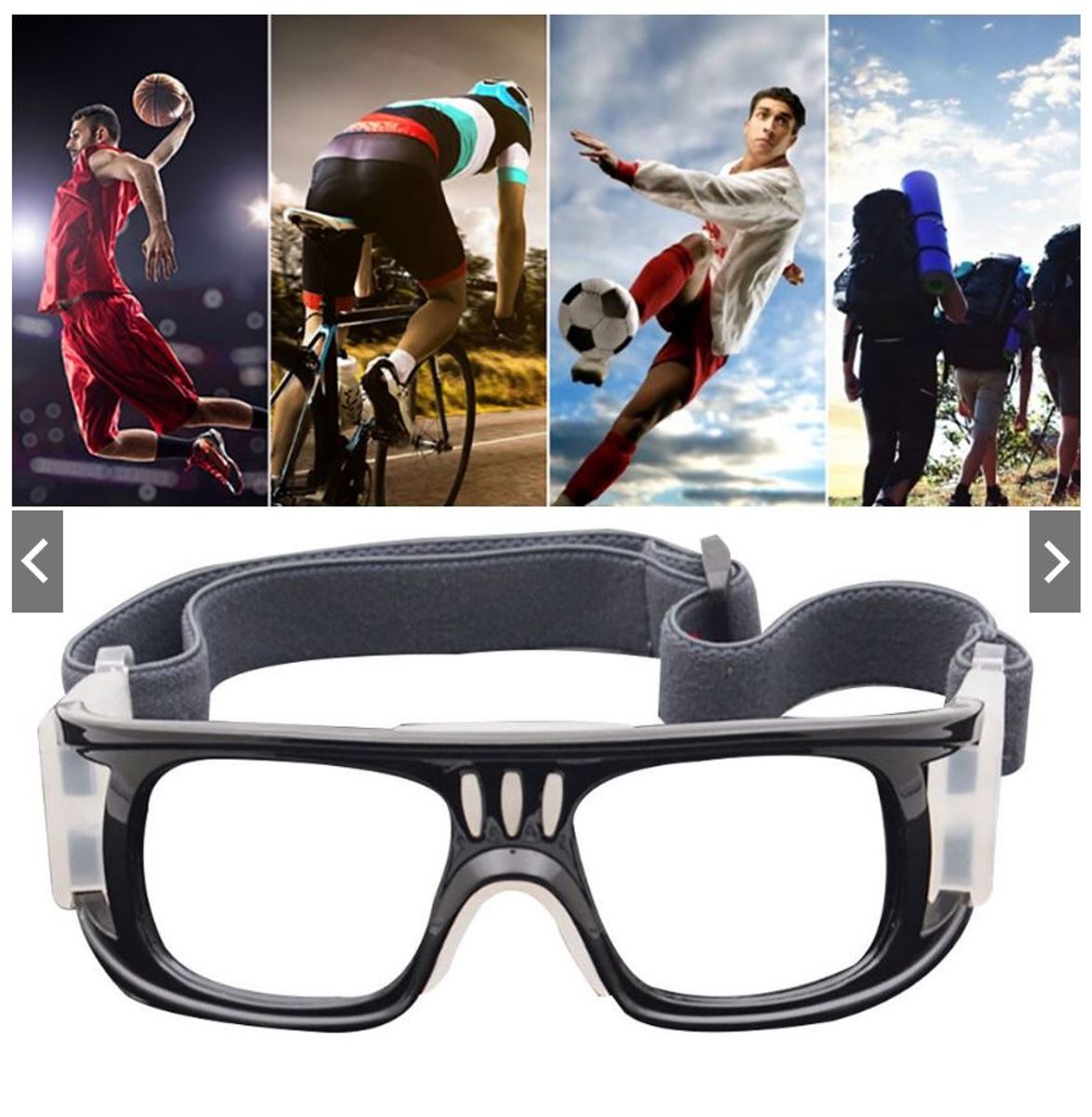 Óculos de Proteção Futebol Goleiro Compatível com Lente de Grau Miopia ...