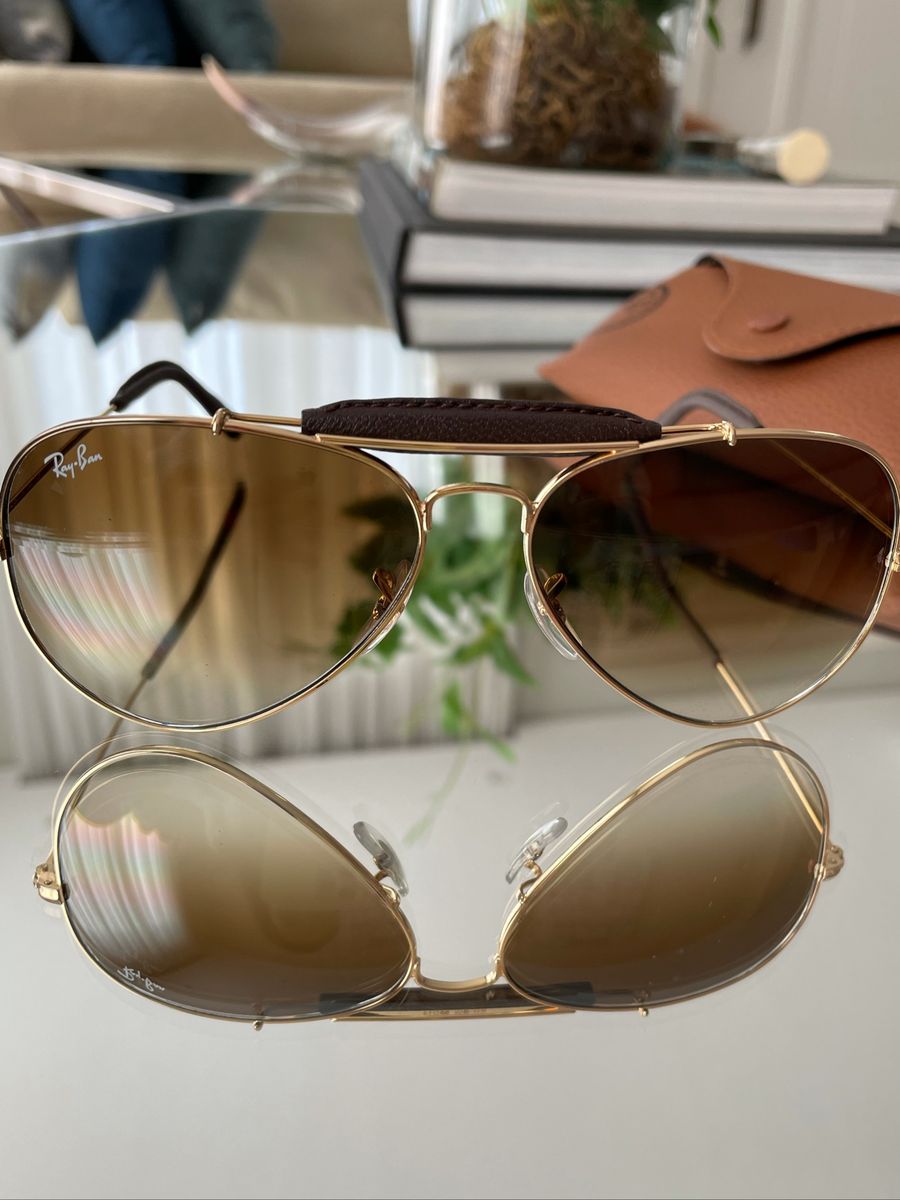 Óculos de Sol Ray Ban Aviator Craft | Óculos Feminino Ray Ban Usado ...