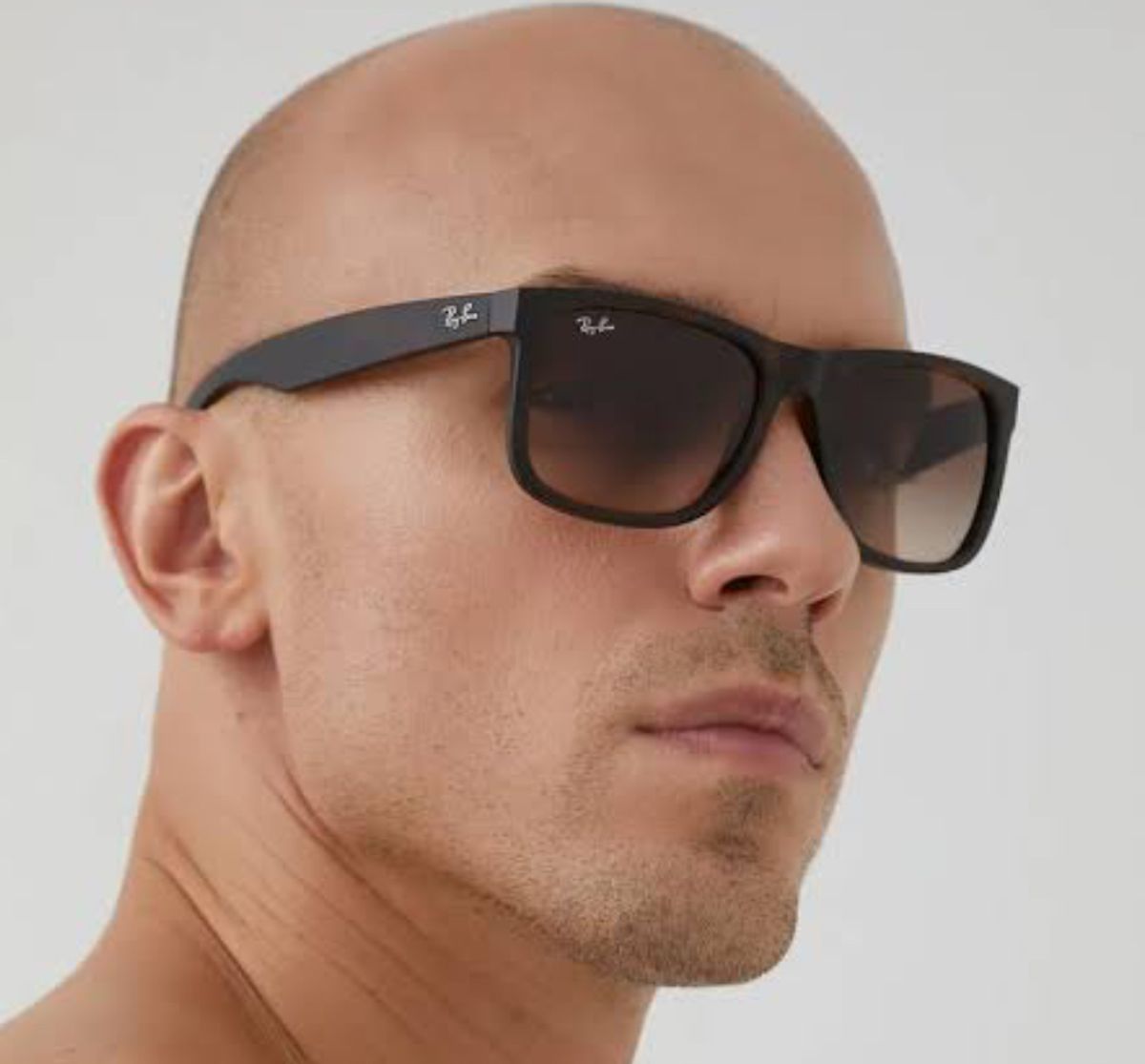 Óculos de Sol Ray Ban Justin Marrom Fosco Polarizado Masculino Original ...