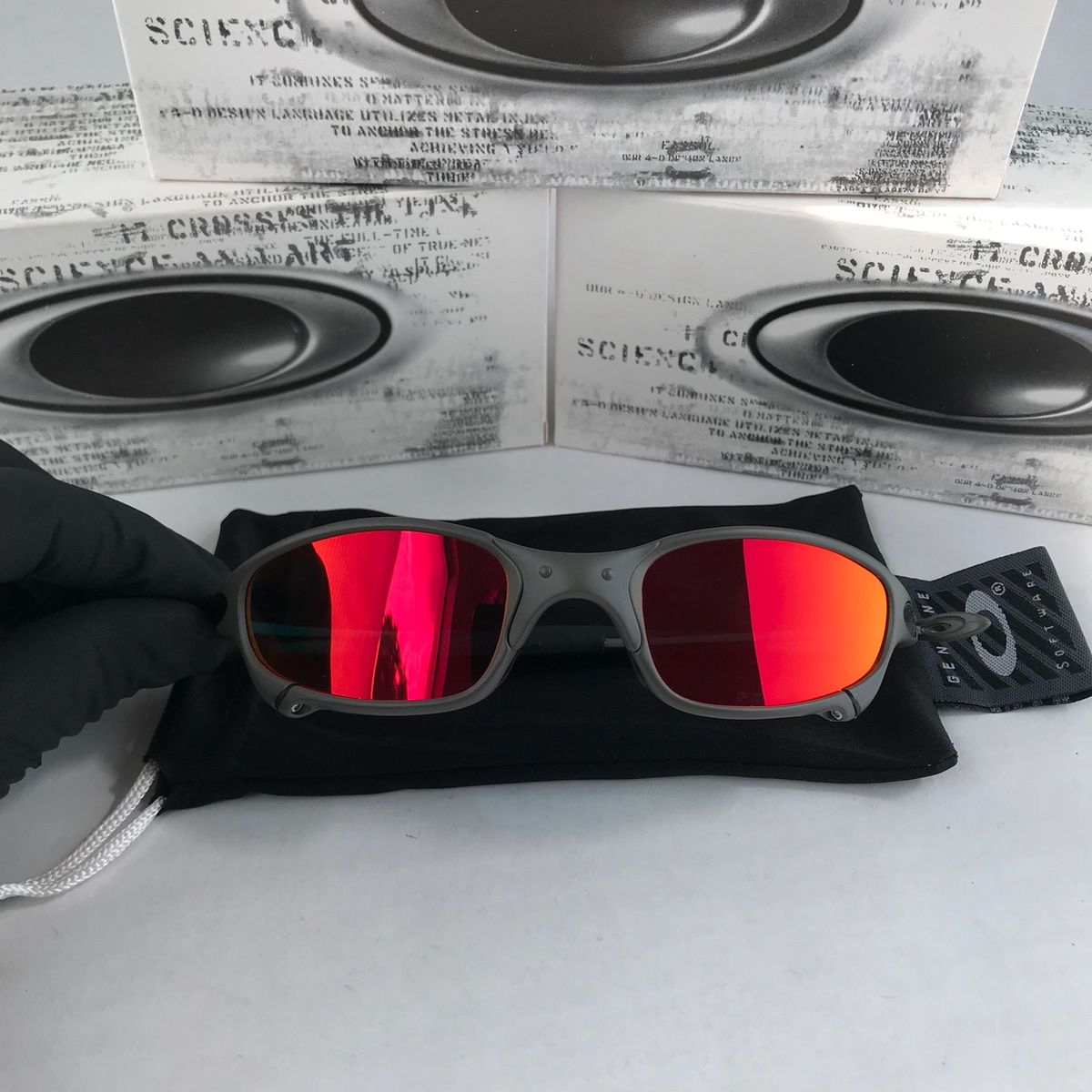 Óculos Oakley Juliet Xmetal Ruby Lentes Polarizadas Anti-reflexos ...