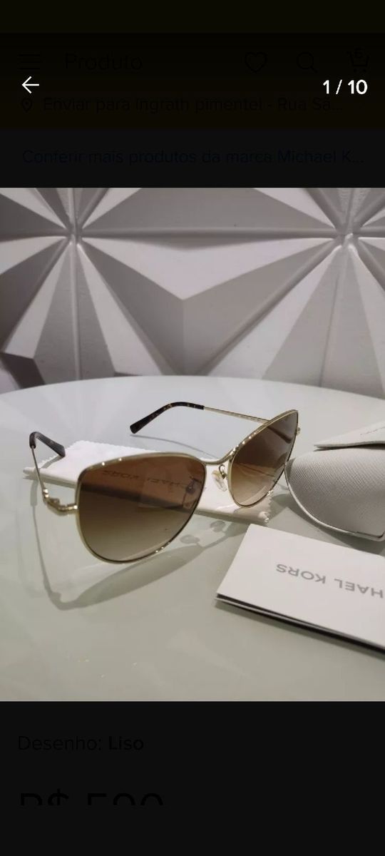 Oculos Solar Michael Kors - Mk1062 101413 58 Original Marca: Michael ...