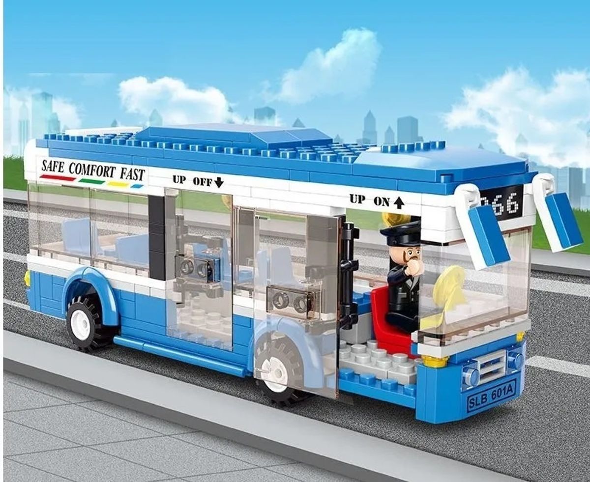 Ônibus Urbano Bloco de Montar Compatível Lego Cod 390 | Brinquedo para ...
