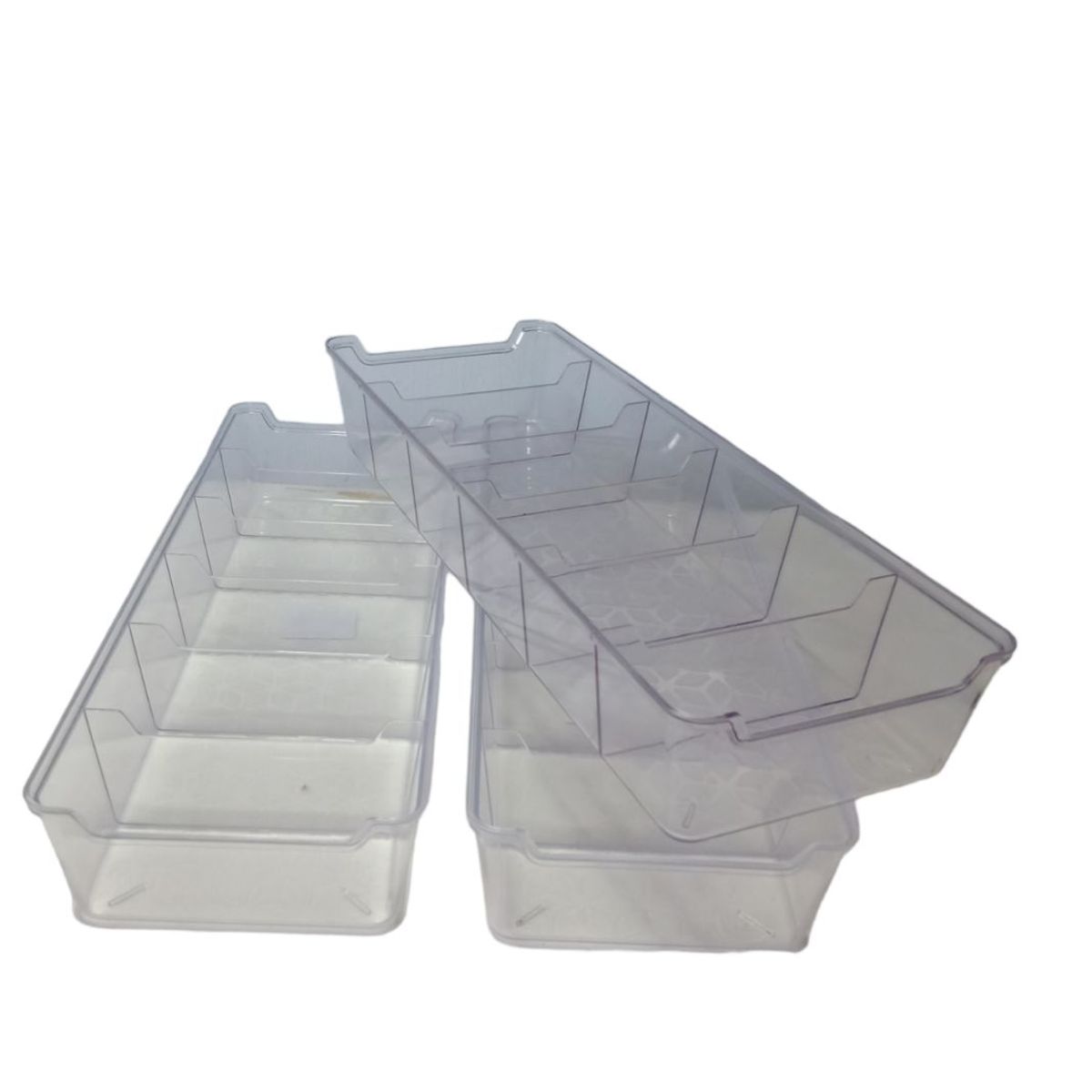 Organizador de Gaveta Acrílico Transparente C/ Divisória 3 Peças ...