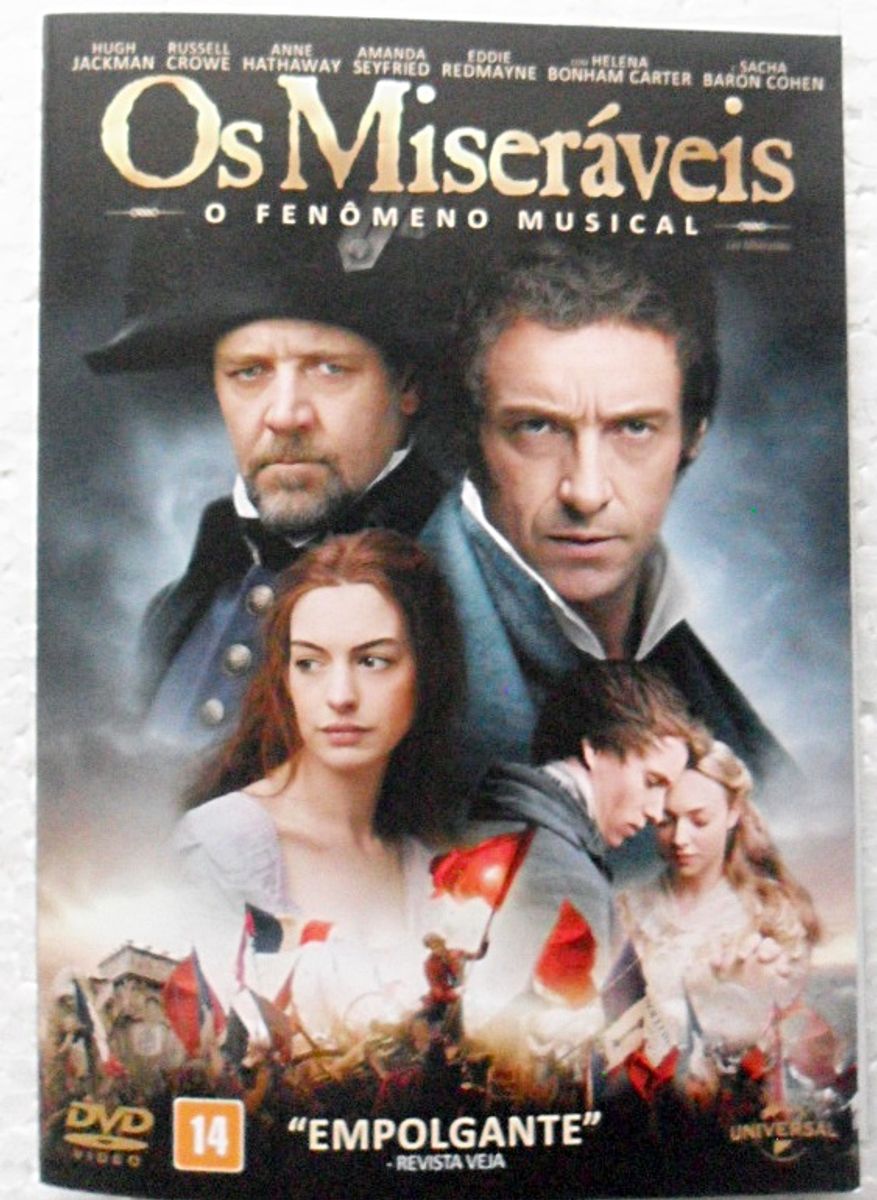 Os Miseráveis Hugh Jackman Filme Musical | Filme e Série Nunca Usado ...