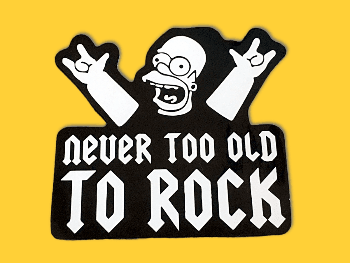 Pack com 7 Adesivos Rock And Roll ( Homer Simpson + 6 ) Impressão ...