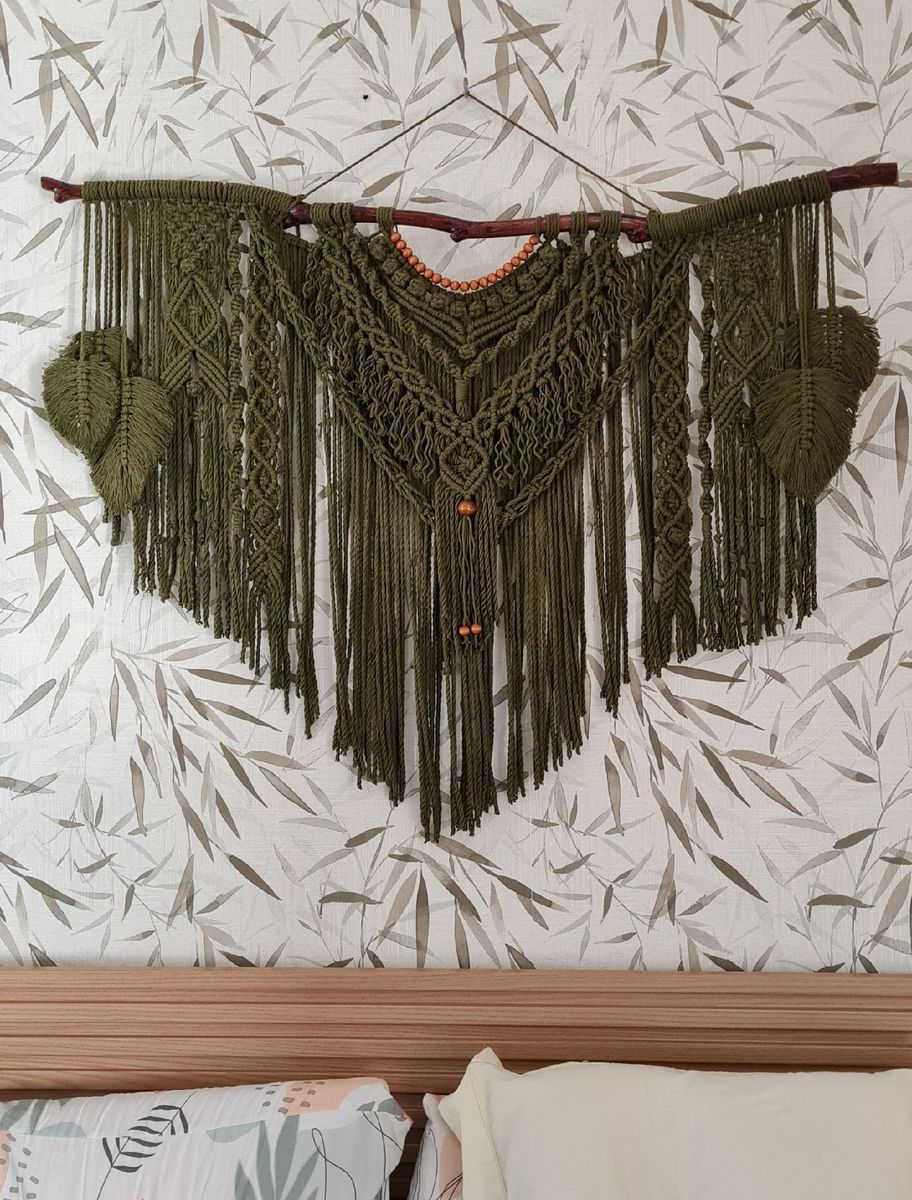 Painel de Macramê Grande | Sofá Feito A Mao Nunca Usado 73567094 | enjoei