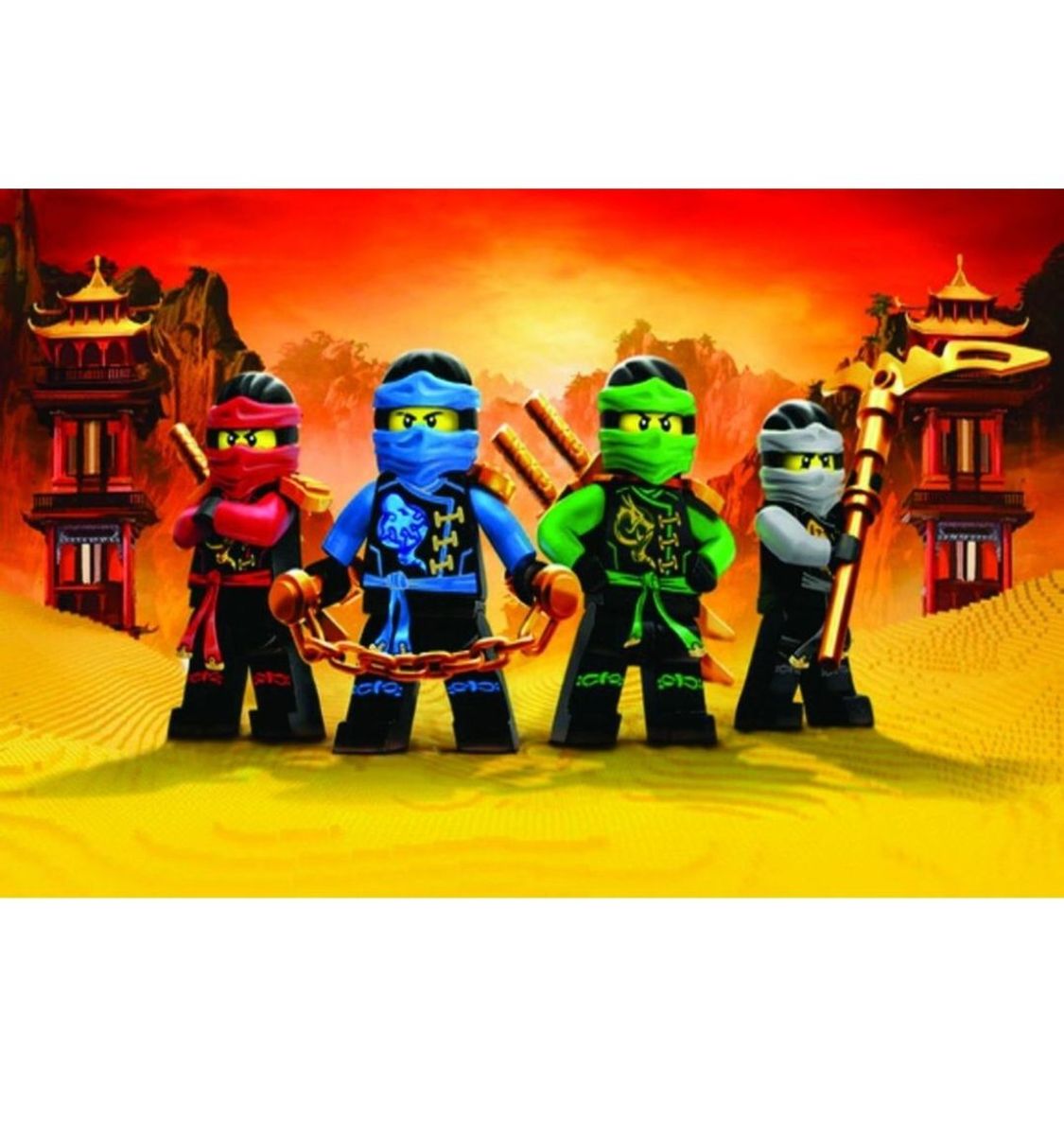 Painel Festa Lego Ninjago Game Lona | Brinquedo para Bebês Lego Nunca ...