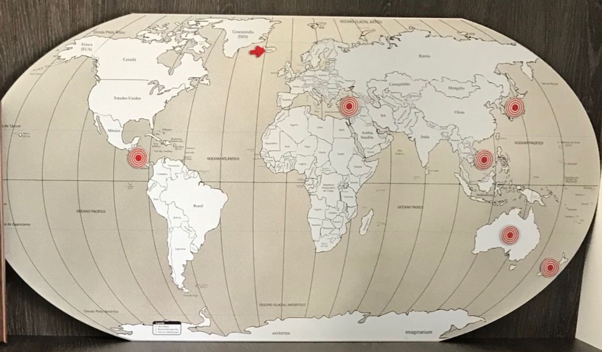 Painel Imã Mapa Mundi Imaginarium | Item de Decoração Imaginarium Usado ...
