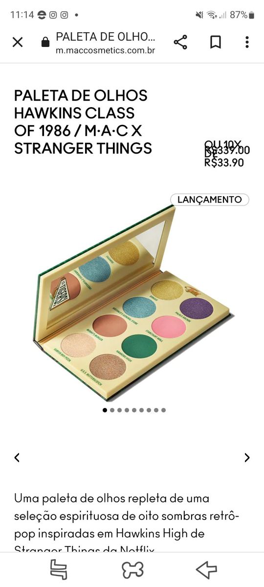 Paleta de Olhos Hawkins Class Of 1986 / M·a·c X Stranger Things ...
