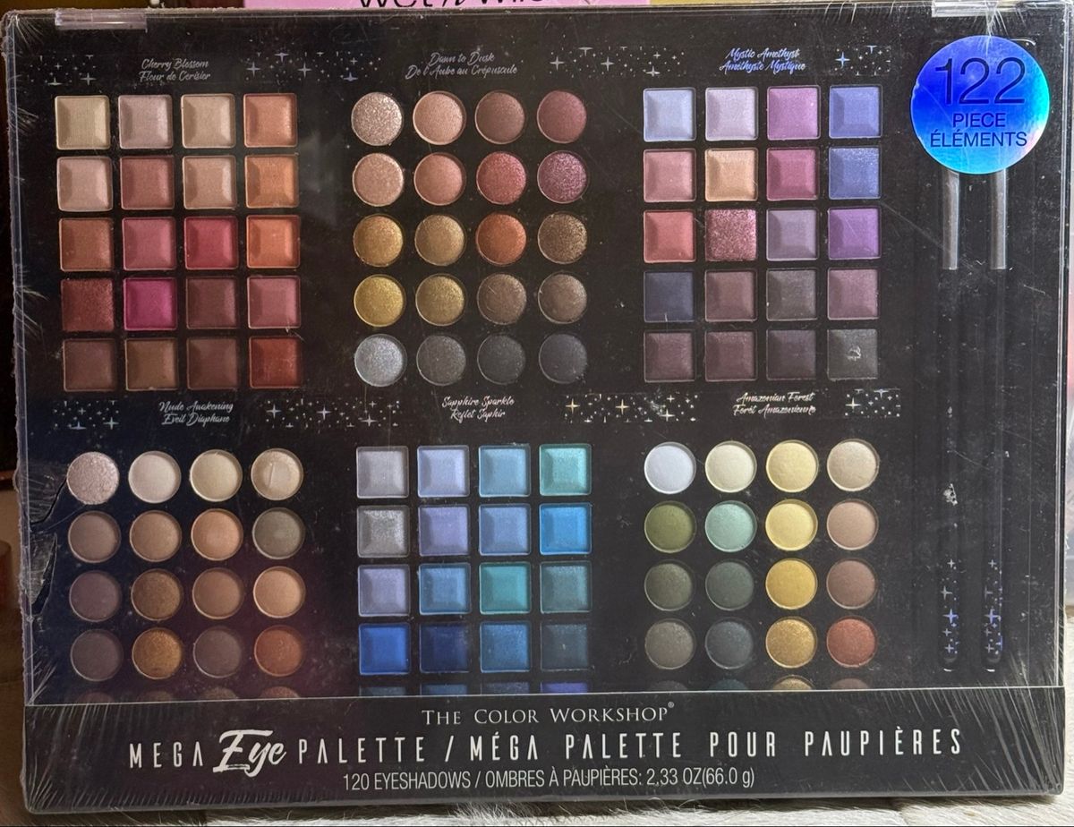 Paleta Gigante The Color Workshop 122 Peças (120 Sombras + Pincéis ...