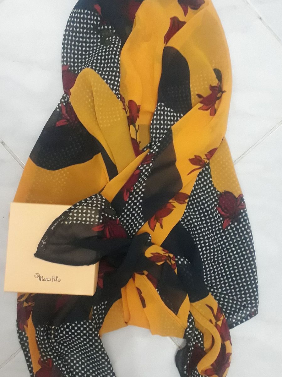 Panneaux Estampado Maria Filó. | Lenço Feminino Maria Filó Nunca Usado ...