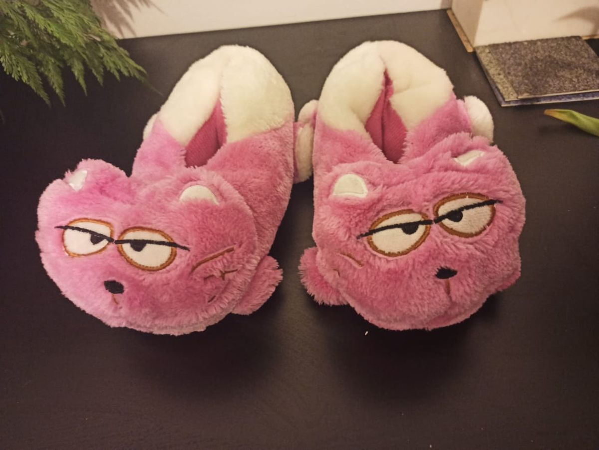 Pantufa Garfield Rosa | Produto Feminino Usado 52638816 | enjoei