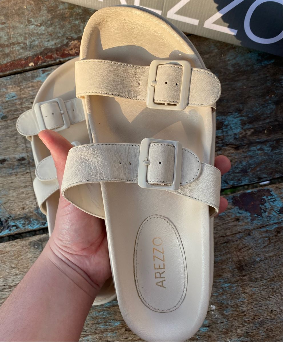 Papete Birken Arezzo Off White Original | Sandália Feminina Arezzo Nunca Usado 76252111 | enjoei