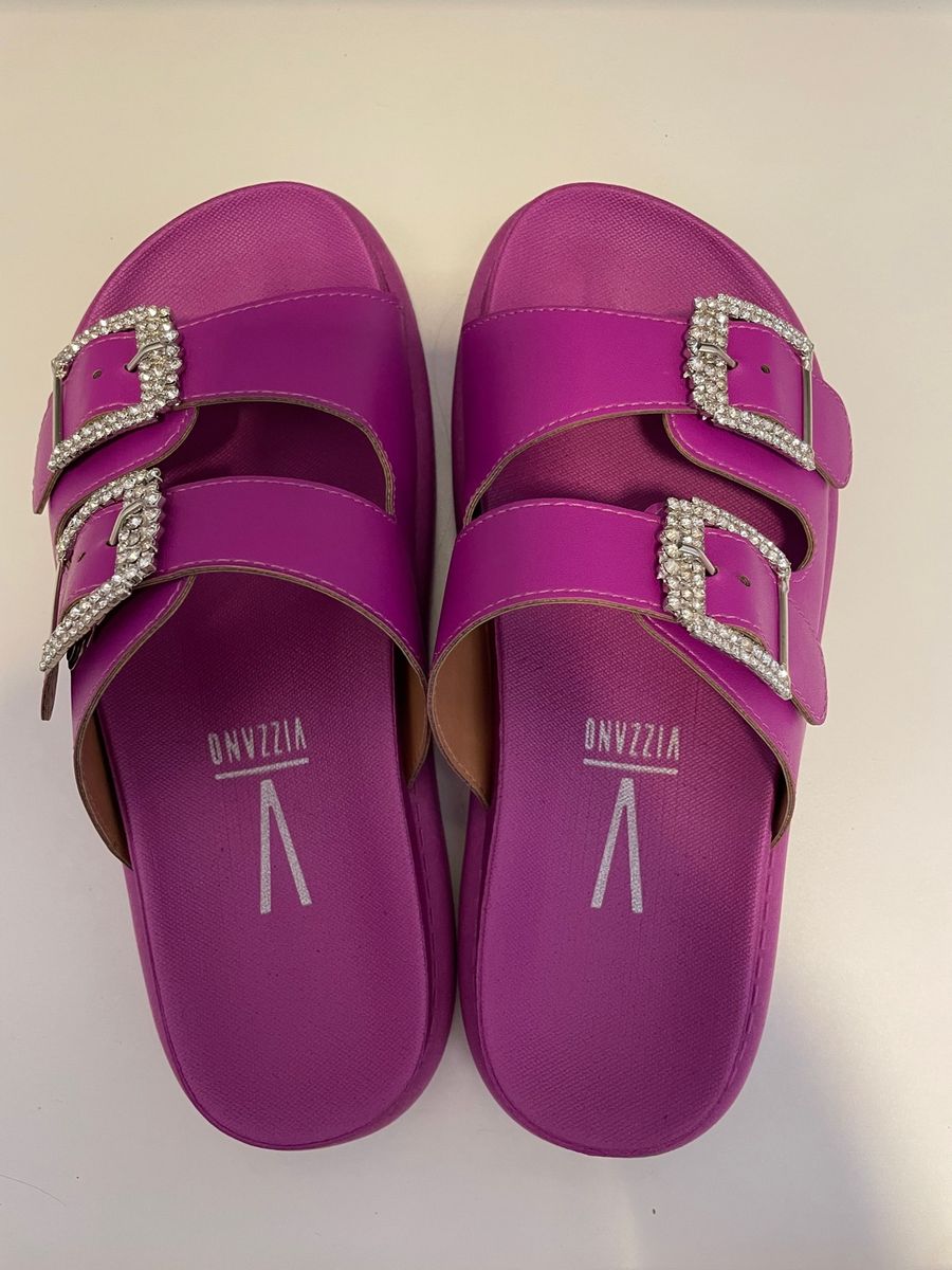 Papete Roxa 36 | Rasteira Feminina Vizzano Usado 83864060 | enjoei