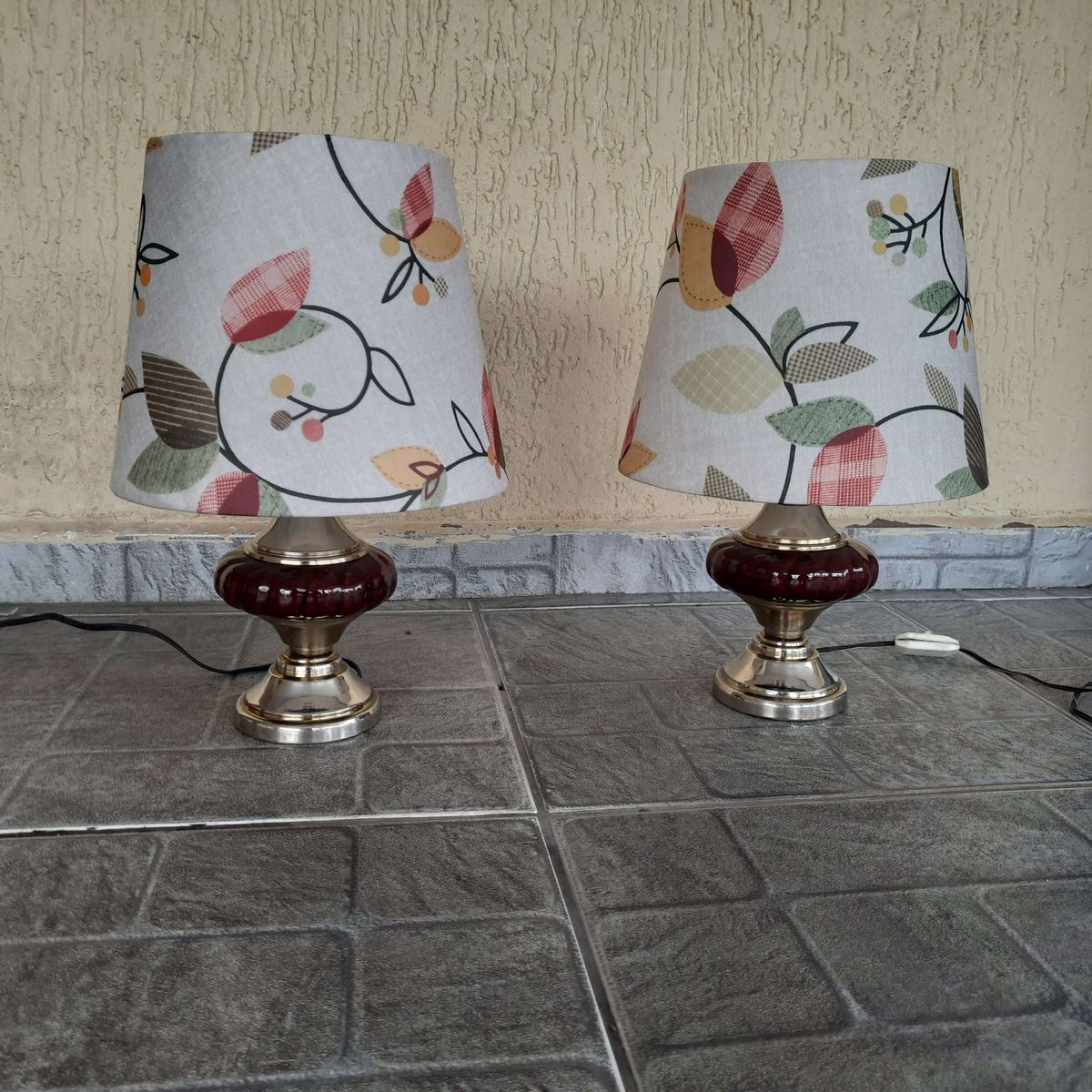 Par de Abajur Antigo / Abajures Antigos / Abajour em Porcelana Antiga ...