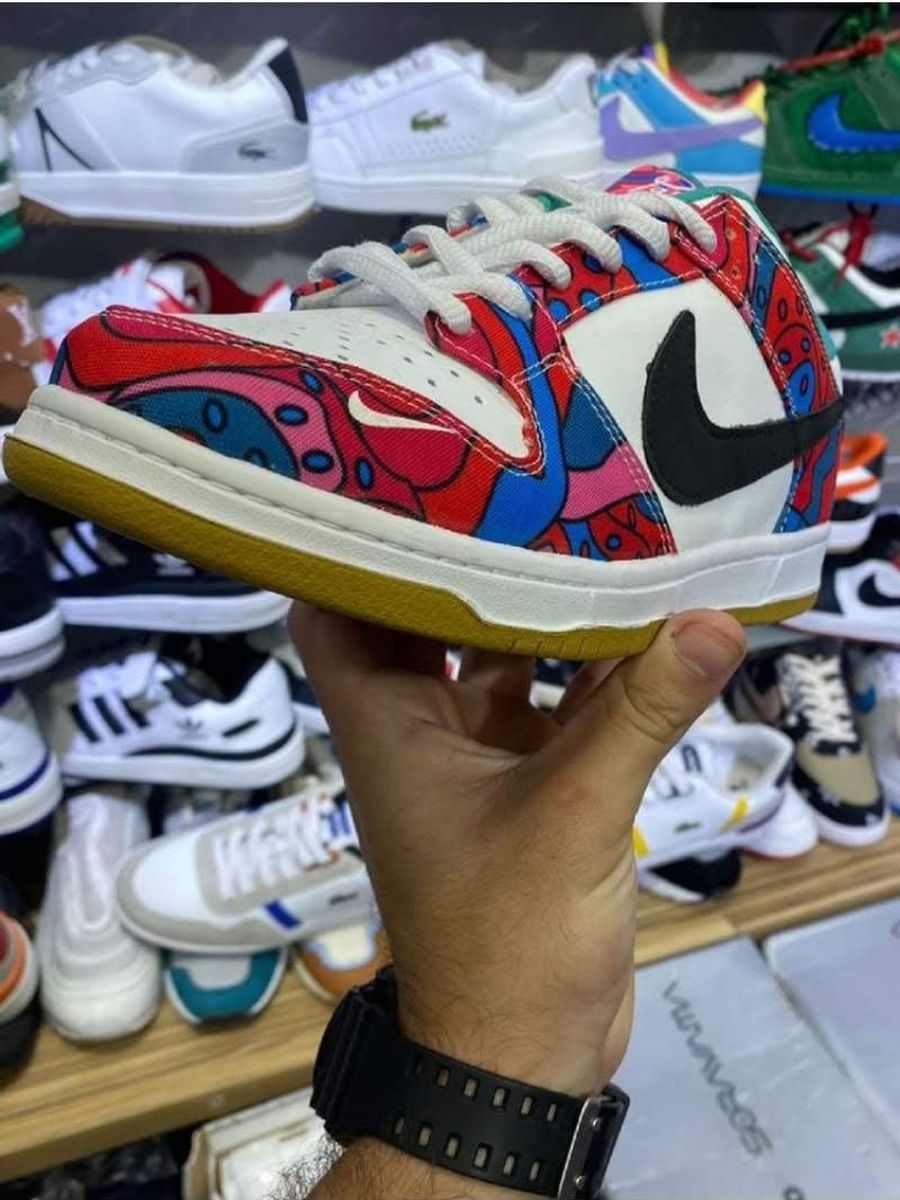 Parra X Nike Sb Dunk Low com Box Nf Emitida Pela Nossa Loja | Tênis ...