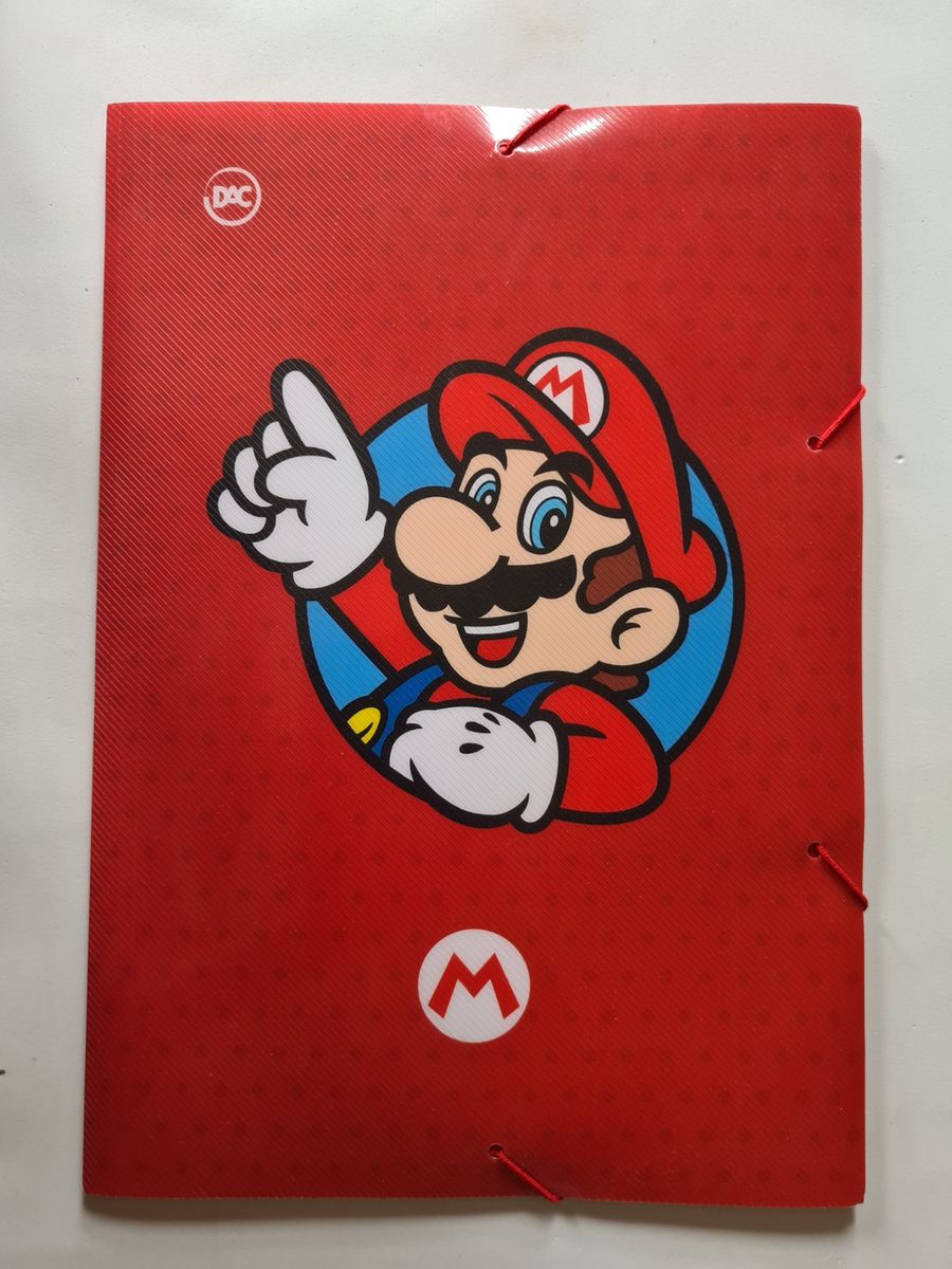 Pasta Super Mario Aba Elastica Boa para Documentos A4 | Item de ...