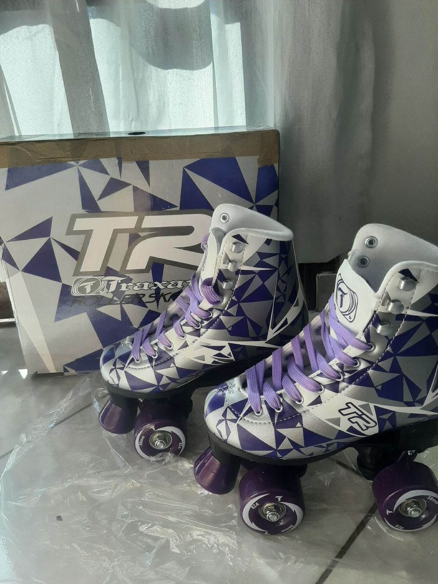Patins Quad da Traxart (tr Purple) | Item p/ Esporte e Outdoor Traxart Nunca Usado 55893755 | enjoei