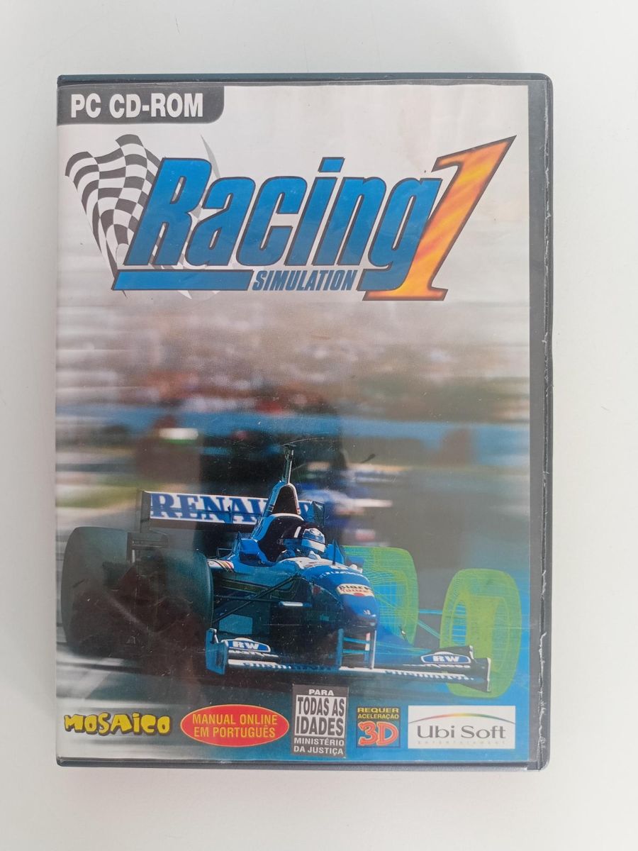 Pc Cd-rom Game Racing 1 Simulation 2001 Nostalgia Raro Colecionador ...