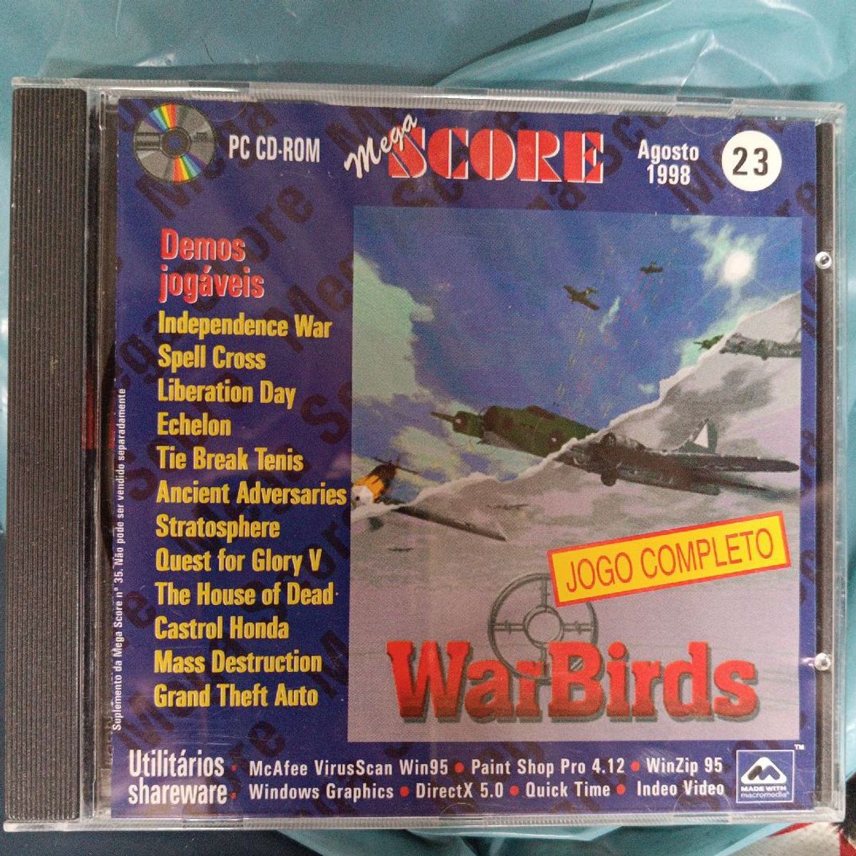 Pc Cd Rom Revista Mega Score Portugal 23 Agosto 1998 | Jogo de ...