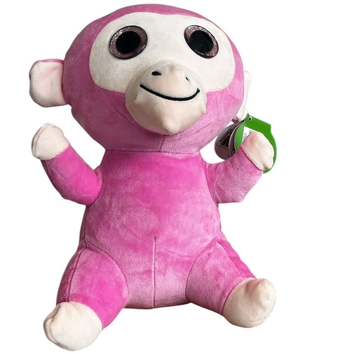Pelúcia Macaco Rosa do Olhos Brilhantes! 32cm | Brinquedo Magic Toys ...