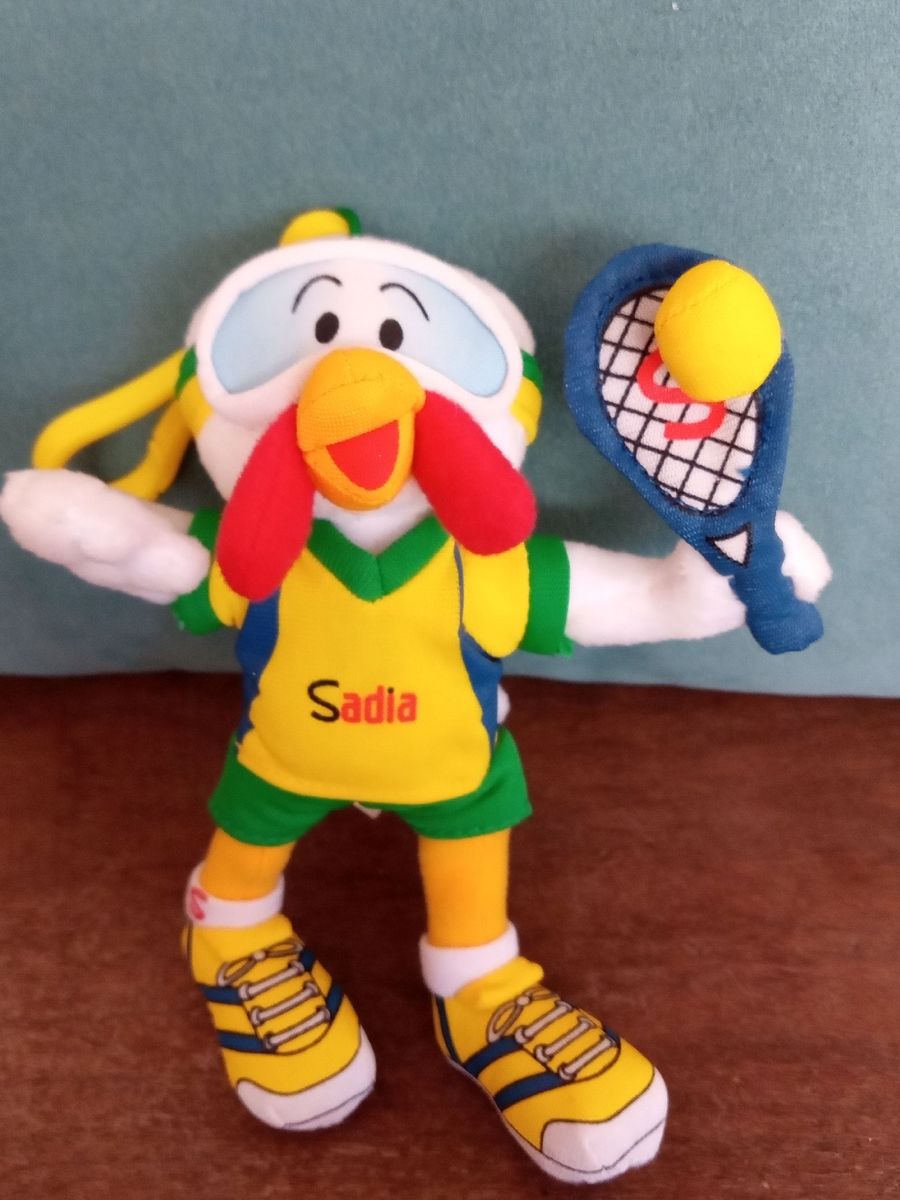 Pelúcia Mascote Sadia Peru Tenista Rio 2007 | Pelúcia Sadia Usado ...