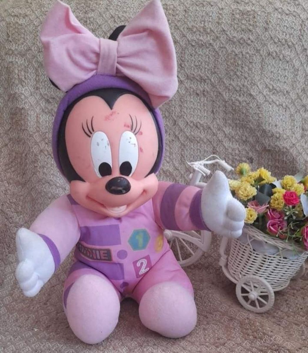 Pelúcia Minnie Baby Original Disney Conforme Fotos e Descrição ...