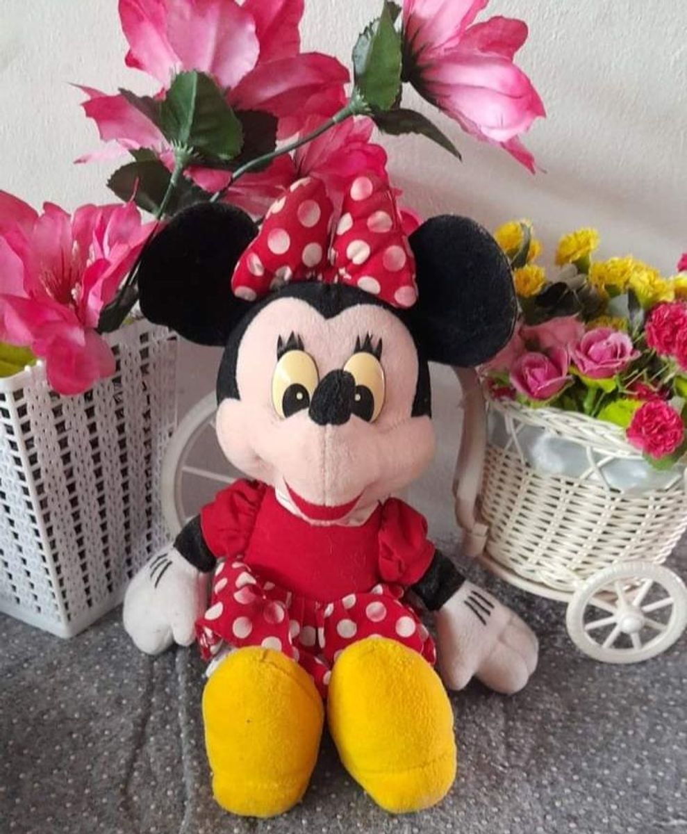 Pelúcia Minnie Mouse Vermelha Disney Conforme Fotos e Descrição ...