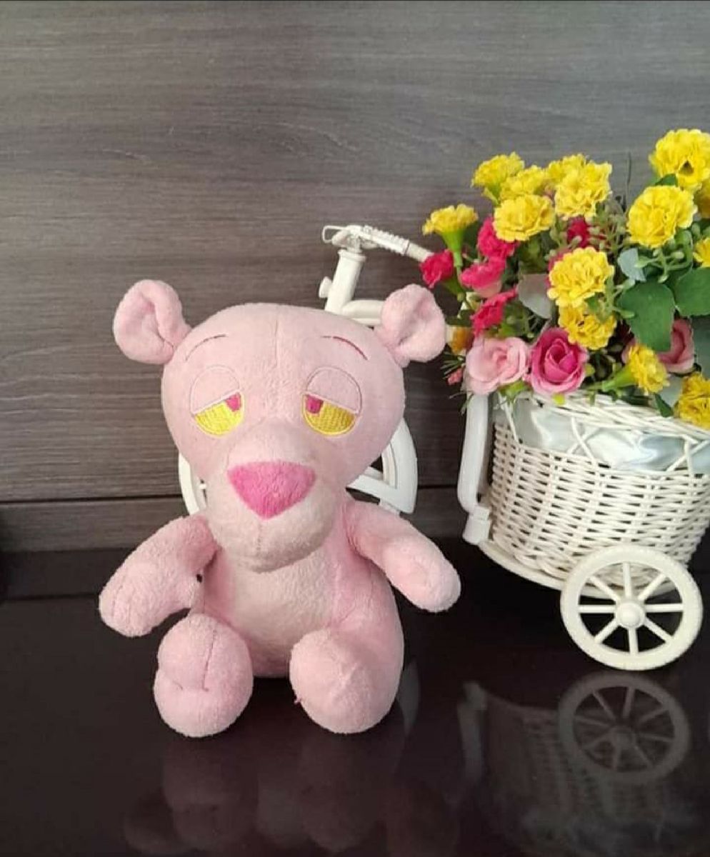 Pelúcia Pantera Cor de Rosa Super Fofa Conforme Fotos | Pelúcia Cor De ...