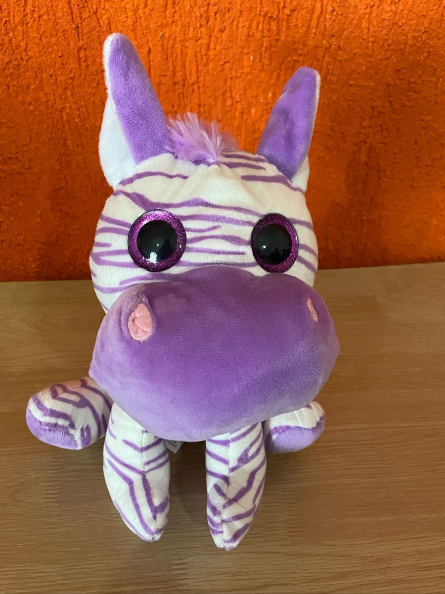 Pelúcia Zebrinha Roxa com Olhos Brilhantes | Pelúcia Br Machine Nunca ...