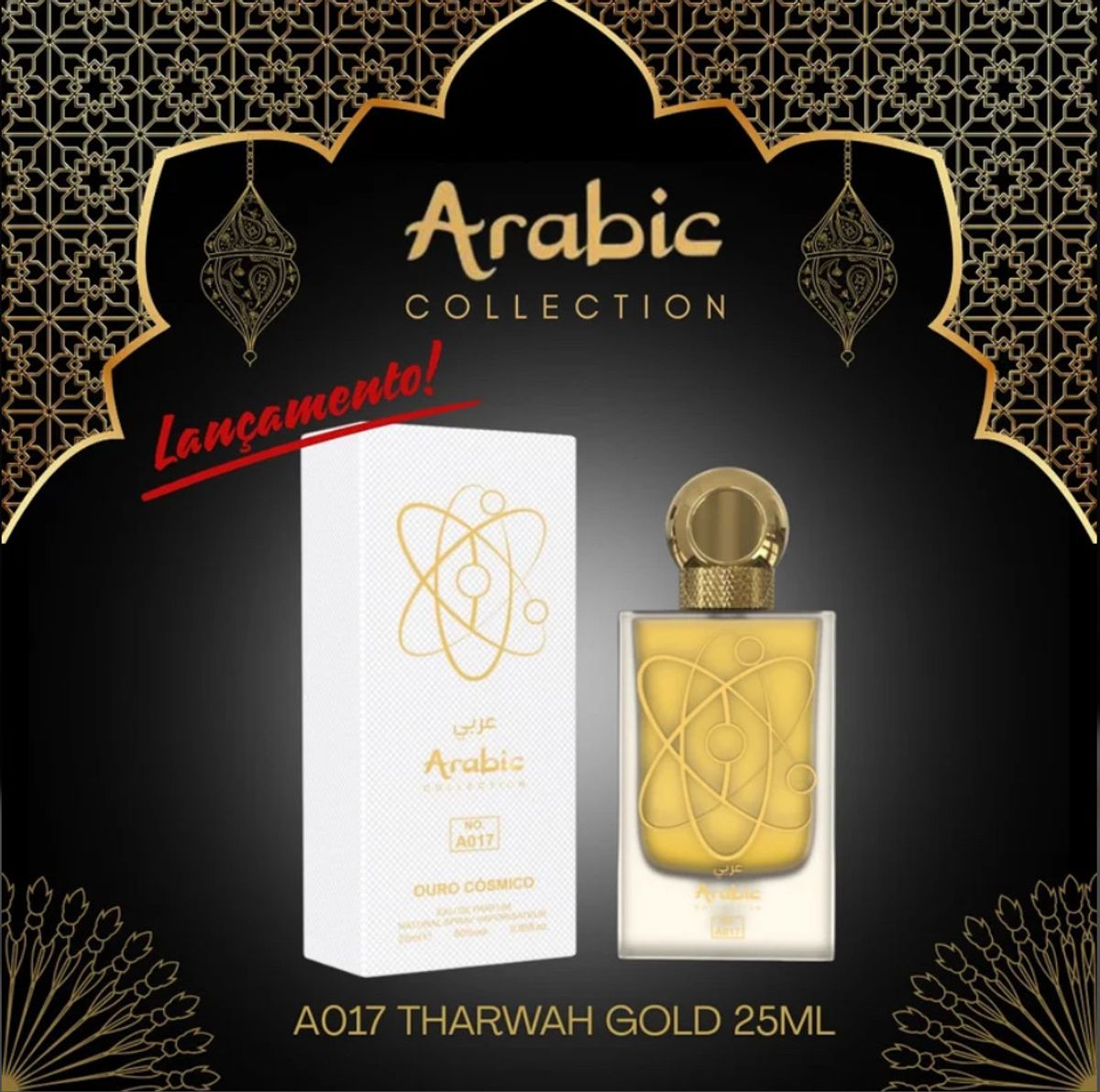 Perfume Árabe Feminino Ouro Cósmico Arabic Collection A017 - 25ml ...