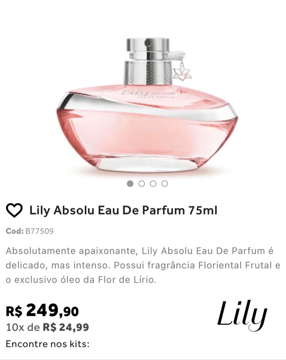 Perfume Lilly Absolu | Perfume Feminino O Boticario Usado 71429211 | enjoei