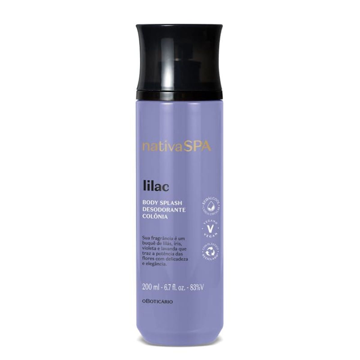 Perfume Nativa Spa Lilac Body Splash Desodorante Colônia 200ml ...