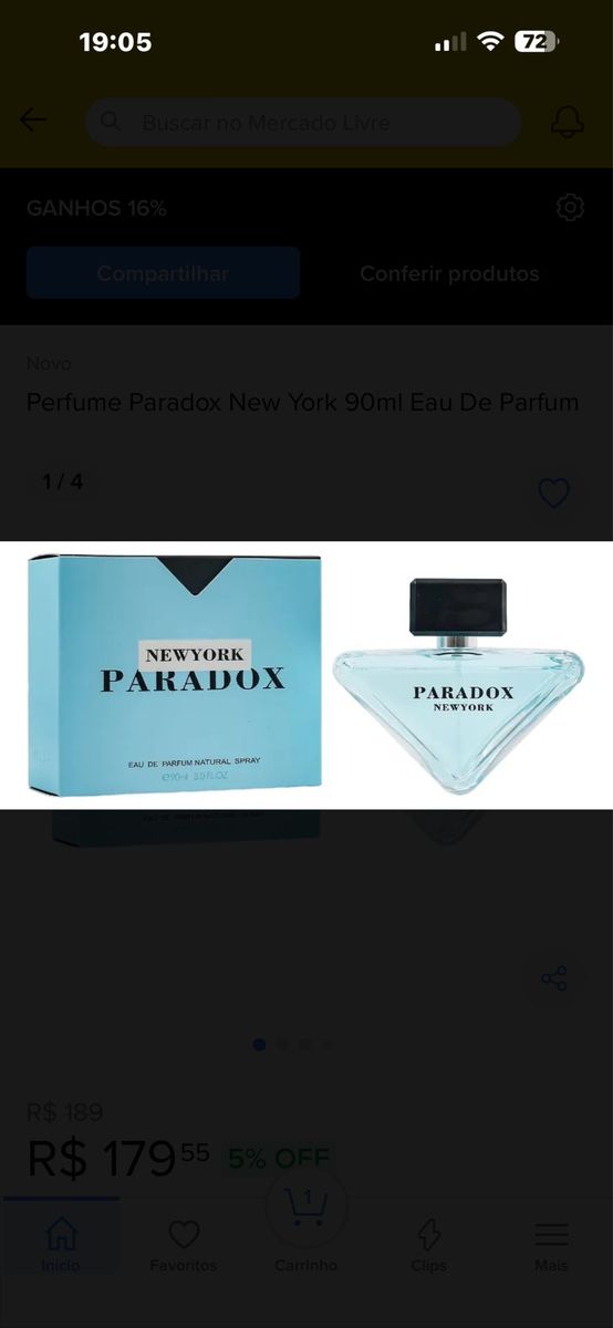 Perfume Paradox New York | Perfume Feminino Paradox Nunca Usado ...