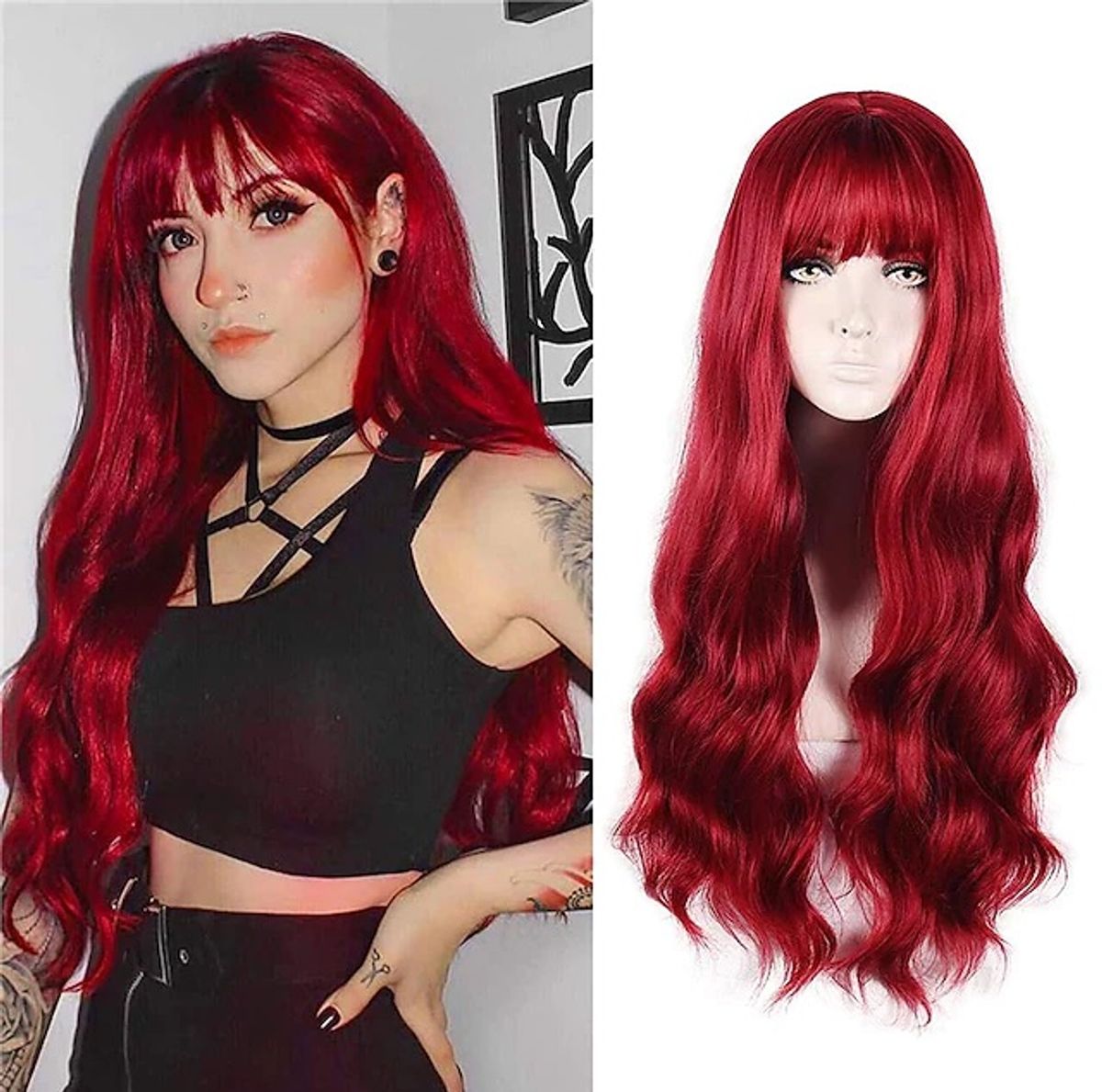 Peruca Colorida Cosplay Fibra Japonesa Rede Interna 240 Gramas Térmica ...