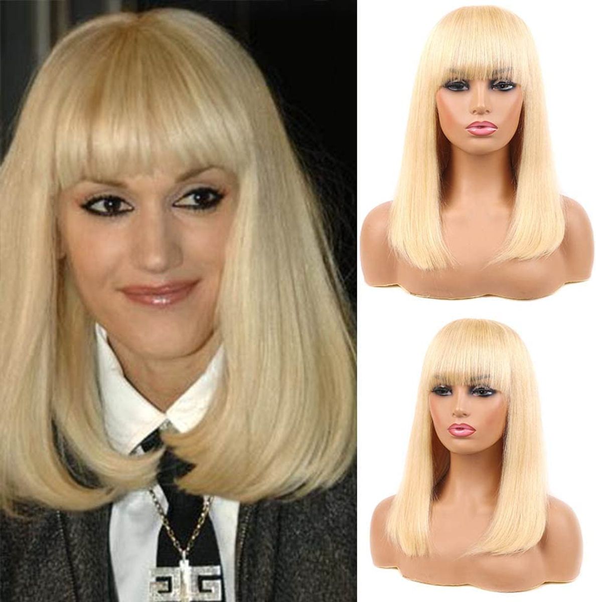 Peruca Loiro Platinado Curta Cor 613 200 Gramas | Produto p/ Cabelos ...