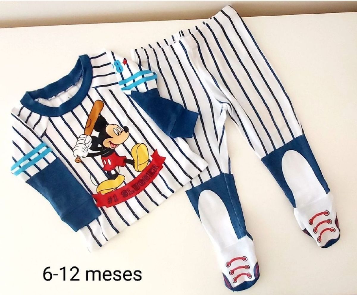Pijama Mickey Manga Longa - Baby Disney | Roupa Infantil para Bebê Baby ...