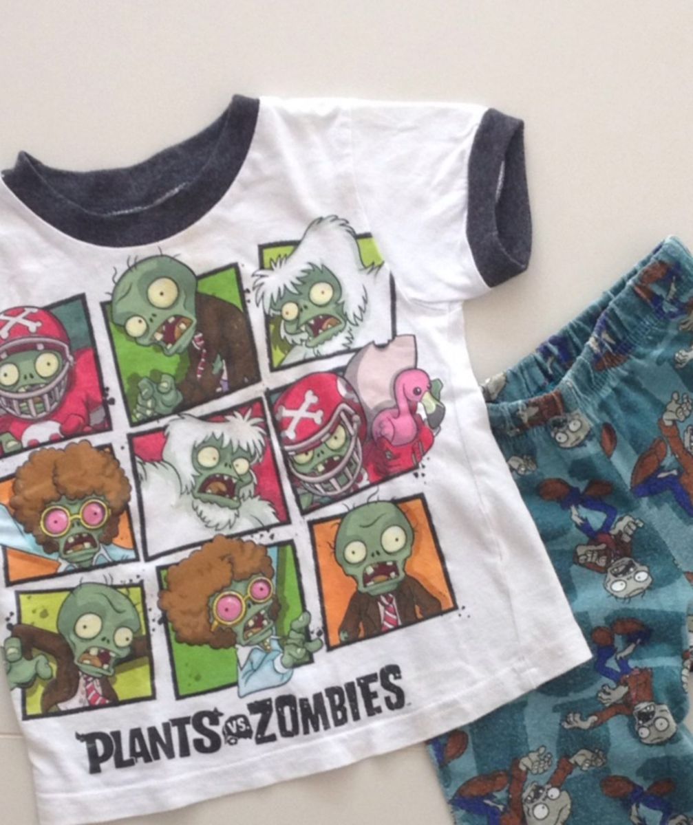 Pijama Plants Vs Zombies | Roupa Infantil para Menino Marvel Usado ...