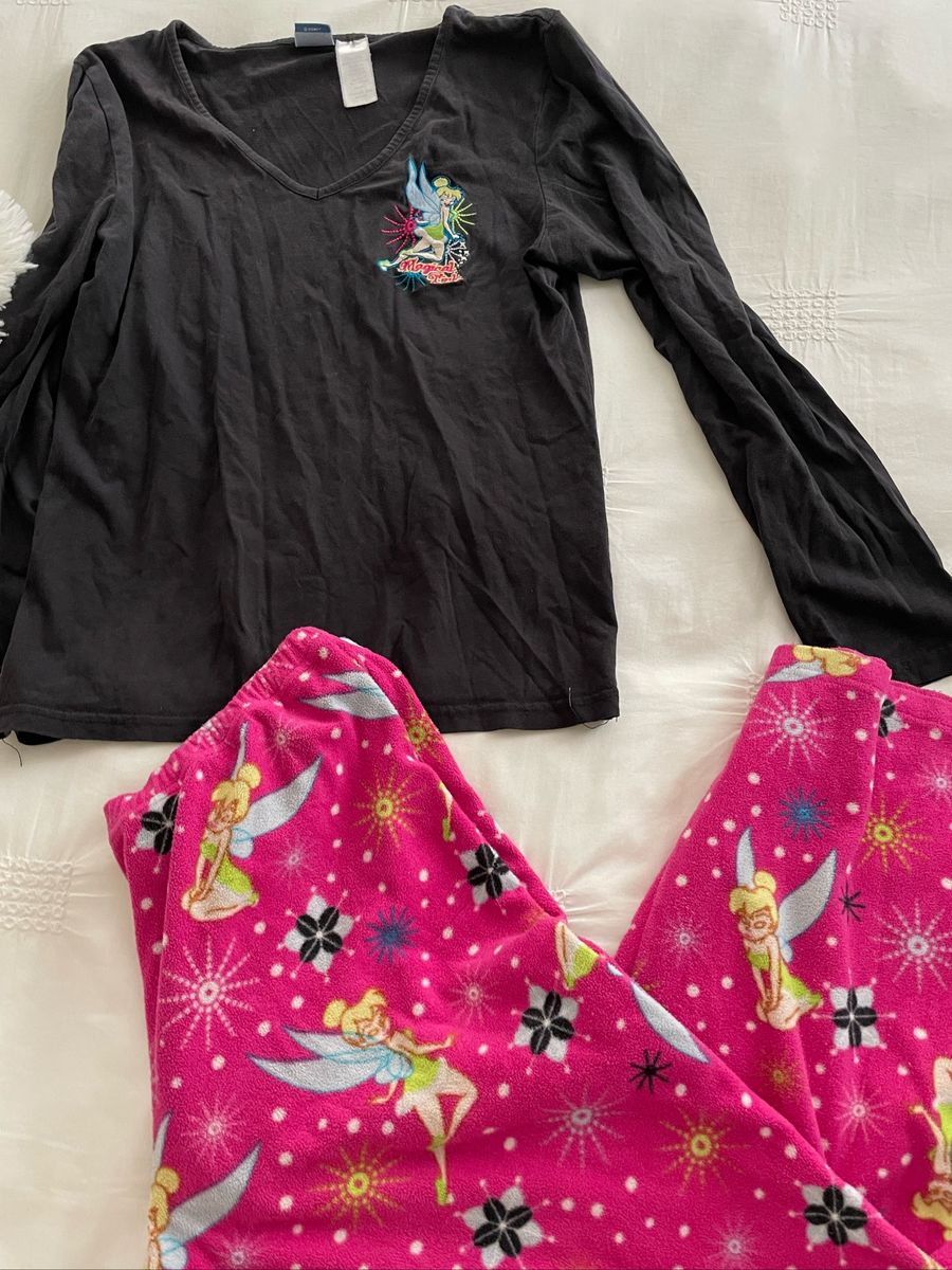 Pijama Tinker Bell (sininho) Disney | Lingerie Feminina Disney Usado ...