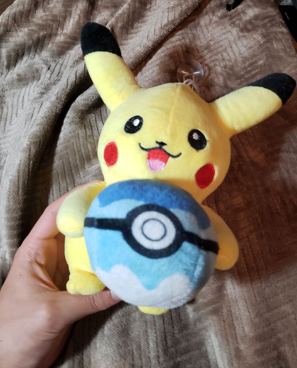Pikachu de Pelúcia Gruda No Vidro | Pelúcia Pokemon Usado 43943781 | enjoei