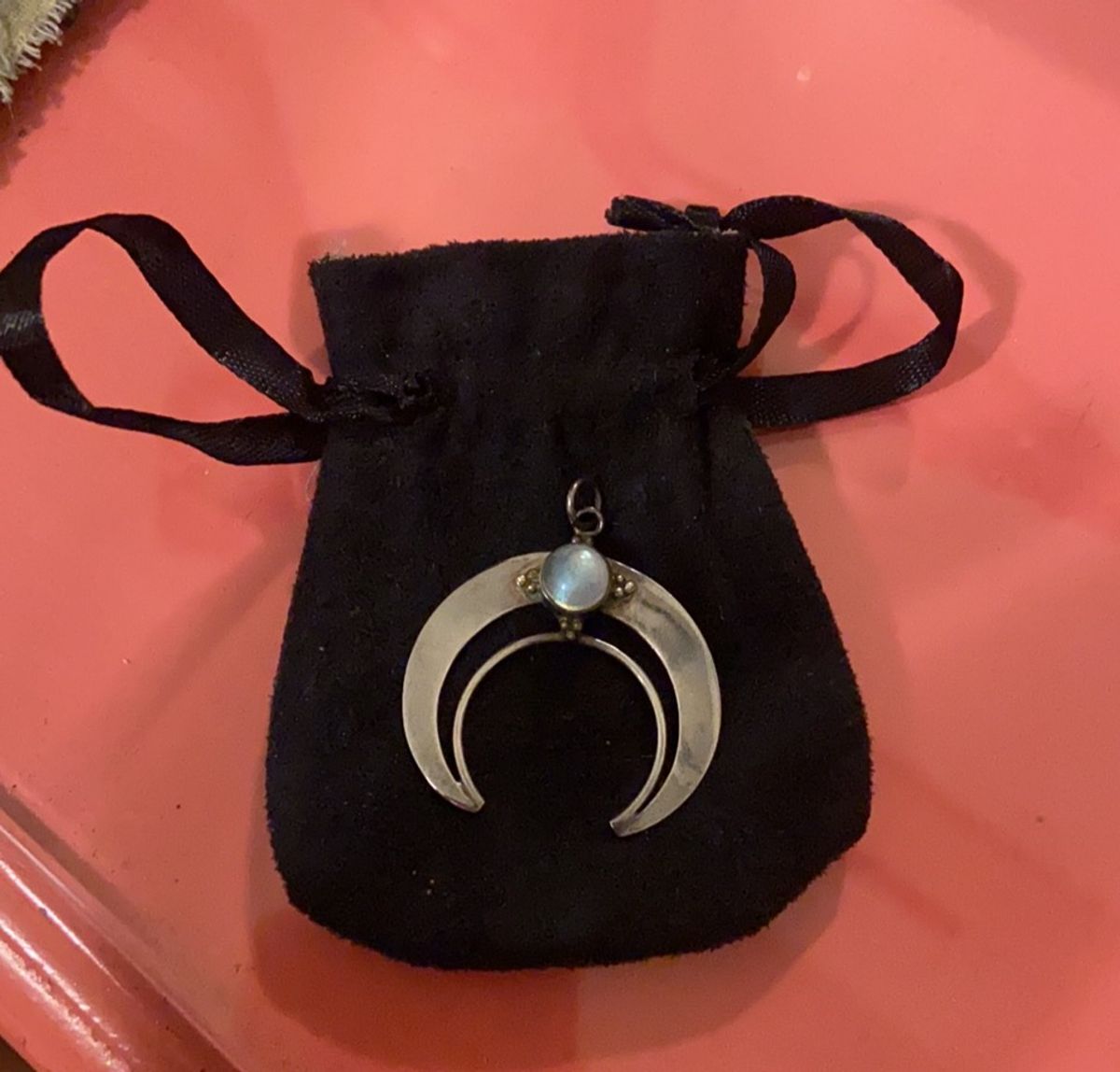 Pingente Prata de Lua Pedra da Lua | Jóia Feminina Prataria Mudra Nunca ...